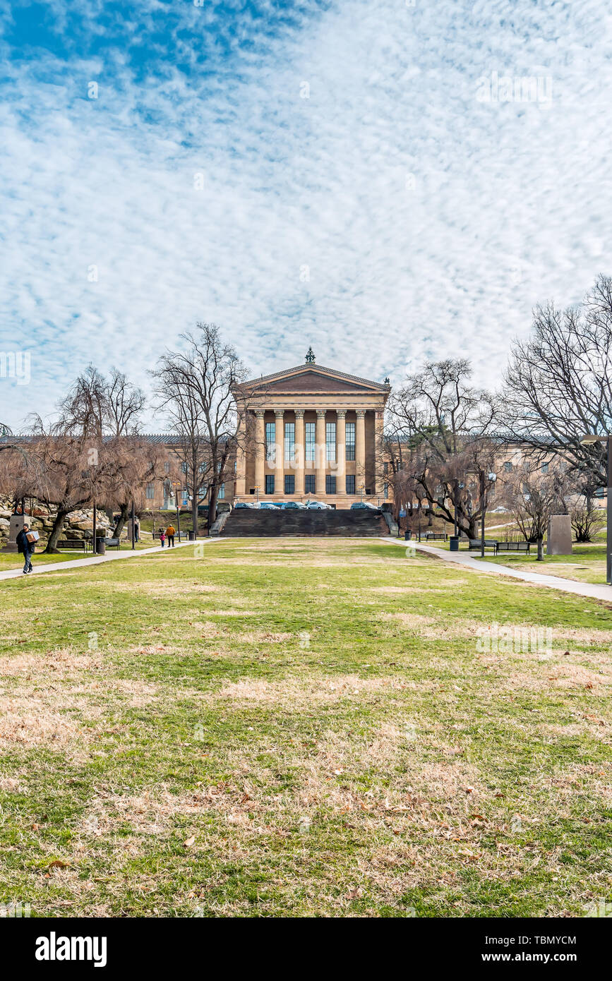 Philadelphia, Pennsylvania, USA - December, 2018 - Back view of ...