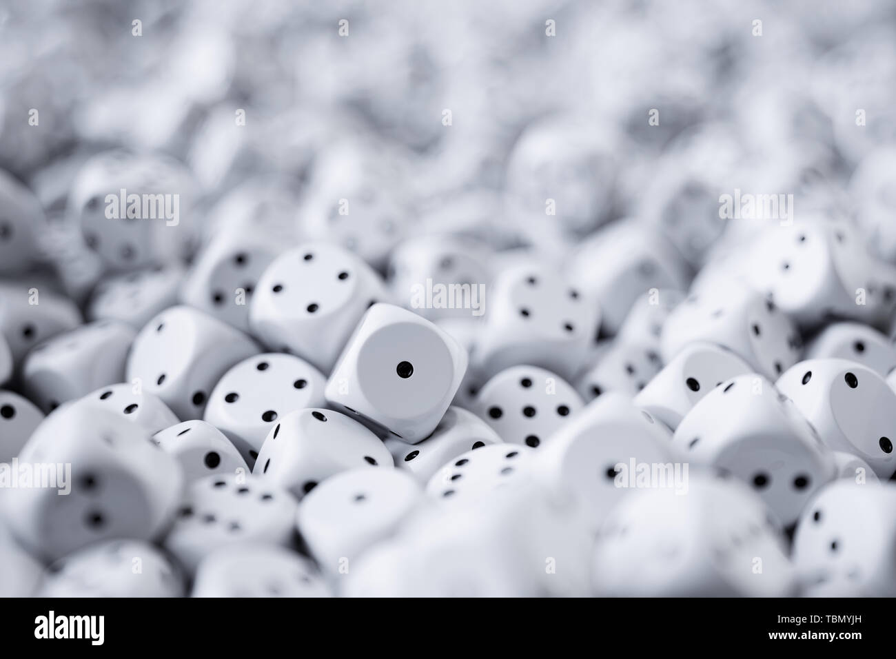 Dice heap background. 3d rendering illustration Stock Photo - Alamy