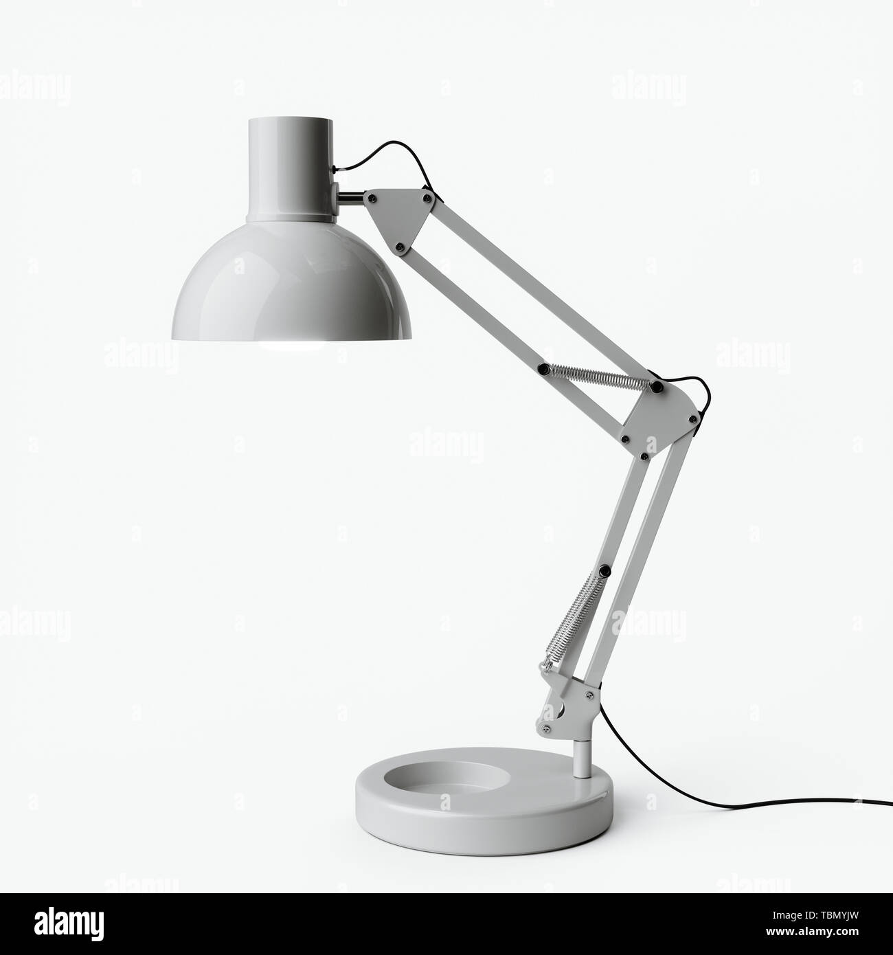 3d illustration of white table lamp isolated on white background Stock ...