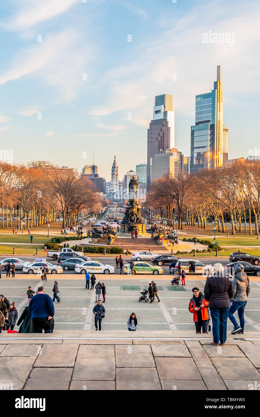 Philadelphia, Pennsylvania, USA - December, 2018 - View of Benjamin ...