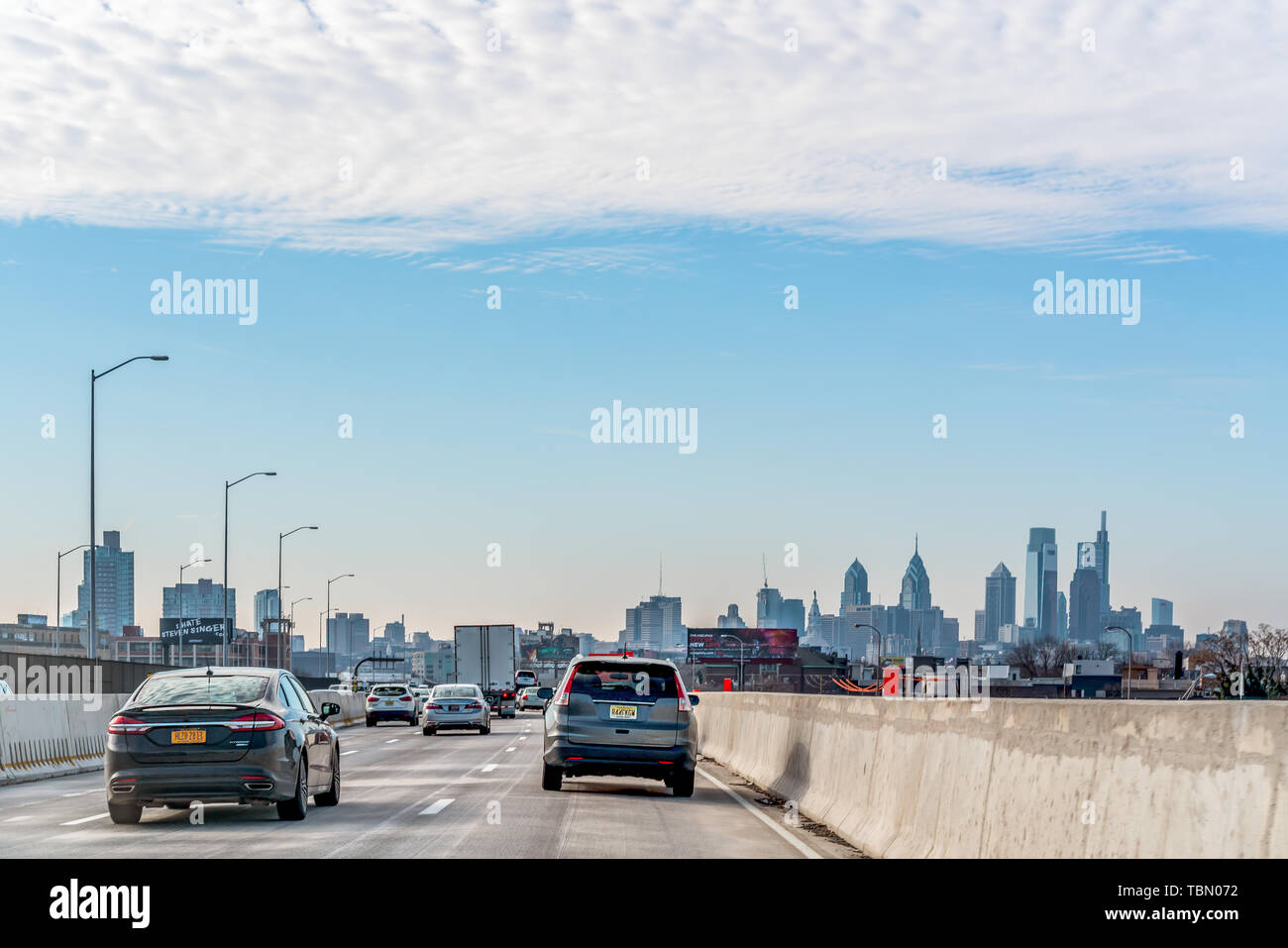 Philadelphia, Pennsylvania, USA - December, 2018 - Arriving in Philly ...