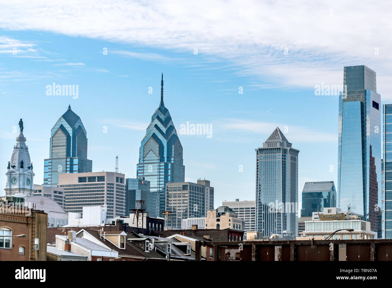 Philly aerial skyline hi-res stock photography and images - Alamy