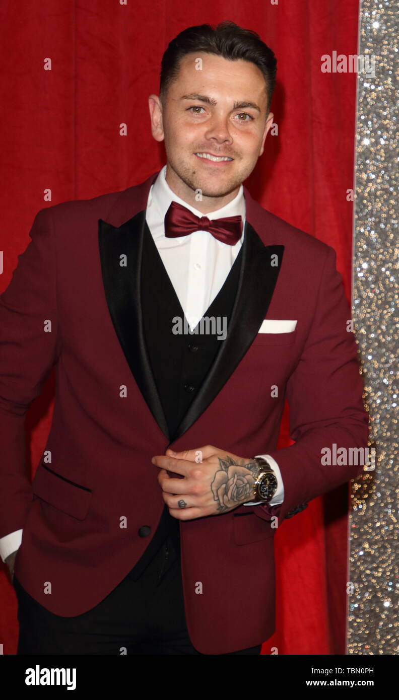 Ray Quinn arrives on the red carpet during The British Soap Awards 2019 ...