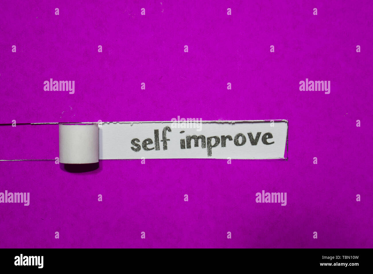 Self Improve, Inspiration, Motivation and business concept on purple ...
