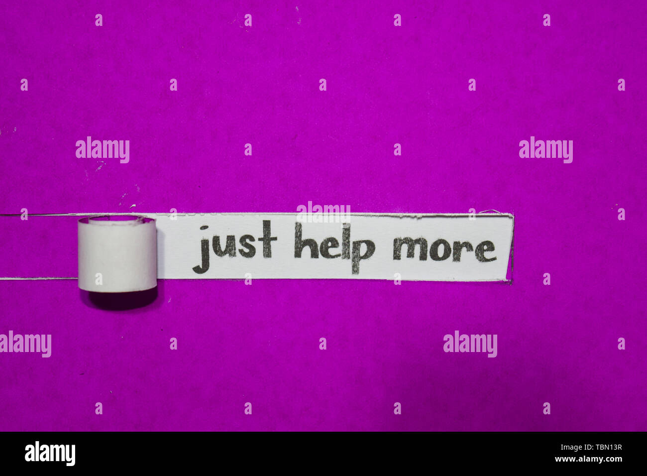Just Help More, Inspiration, Motivation and business concept on purple ...