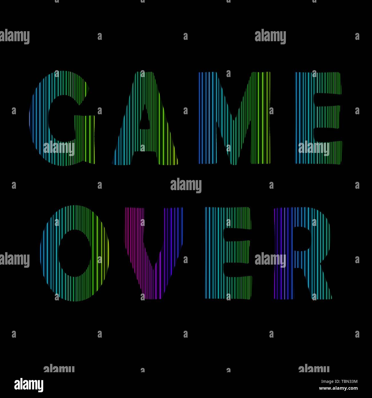 Game Over Font Stock Vector Images - Alamy