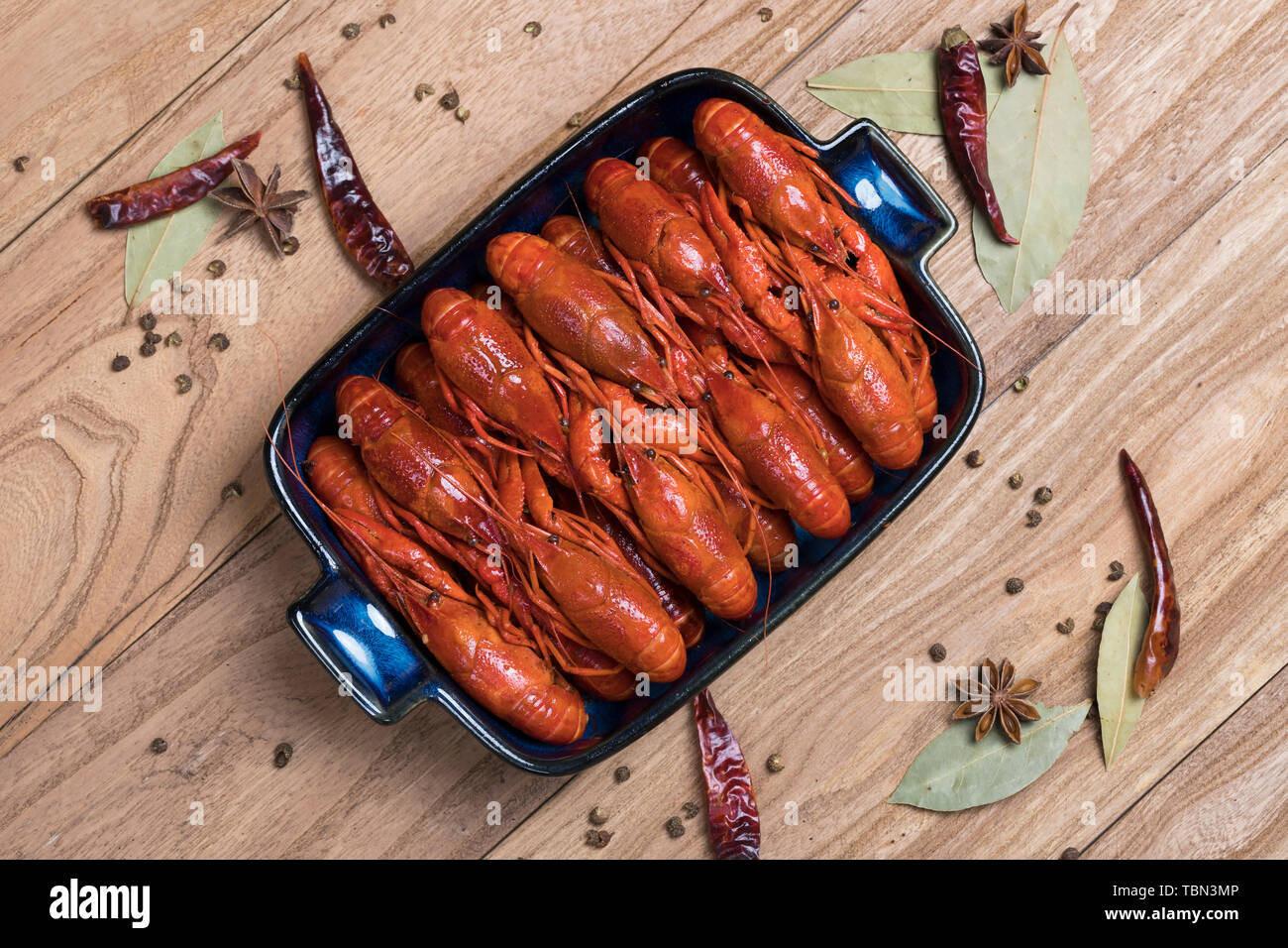 Delicious spicy crayfish Stock Photo - Alamy