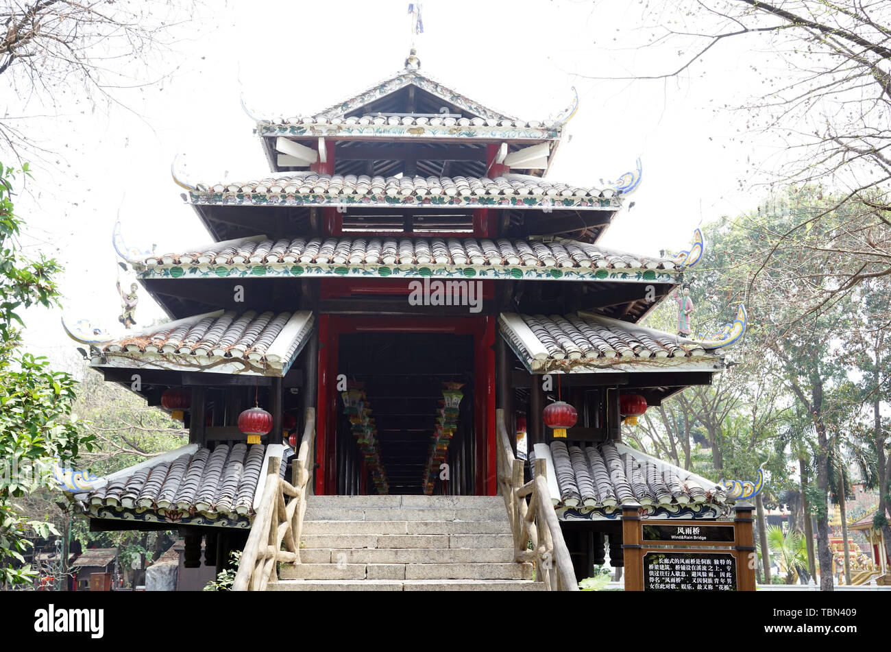 Folk village scenery Stock Photo - Alamy