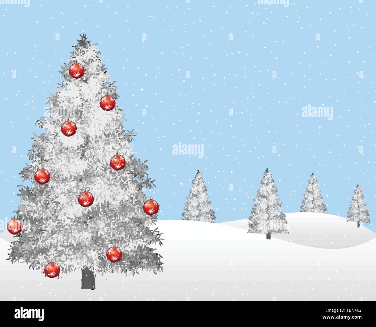 Cartoon snowy tree Stock Vector Images - Alamy