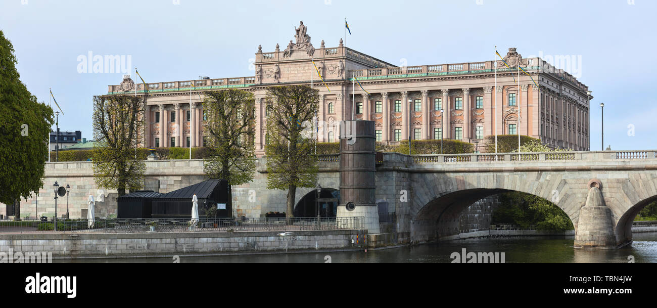 Swedish Parliament building in Helgeandsholmen, Stockholm, Sweden Stock Photo - Alamy
