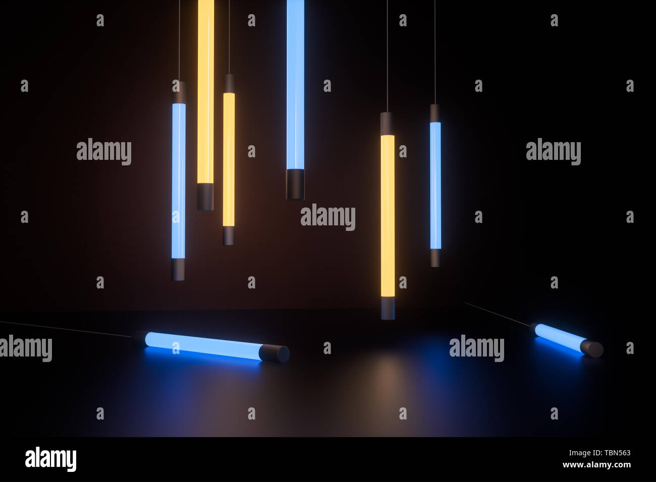 Long LED light, three-dimensional rendering Stock Photo - Alamy