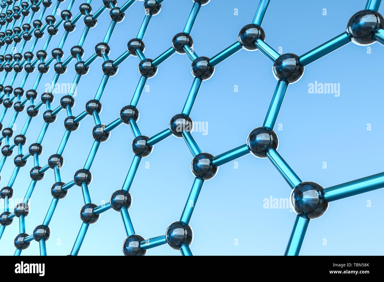 Hexagon arrangement structure, three-dimensional rendering Stock Photo ...