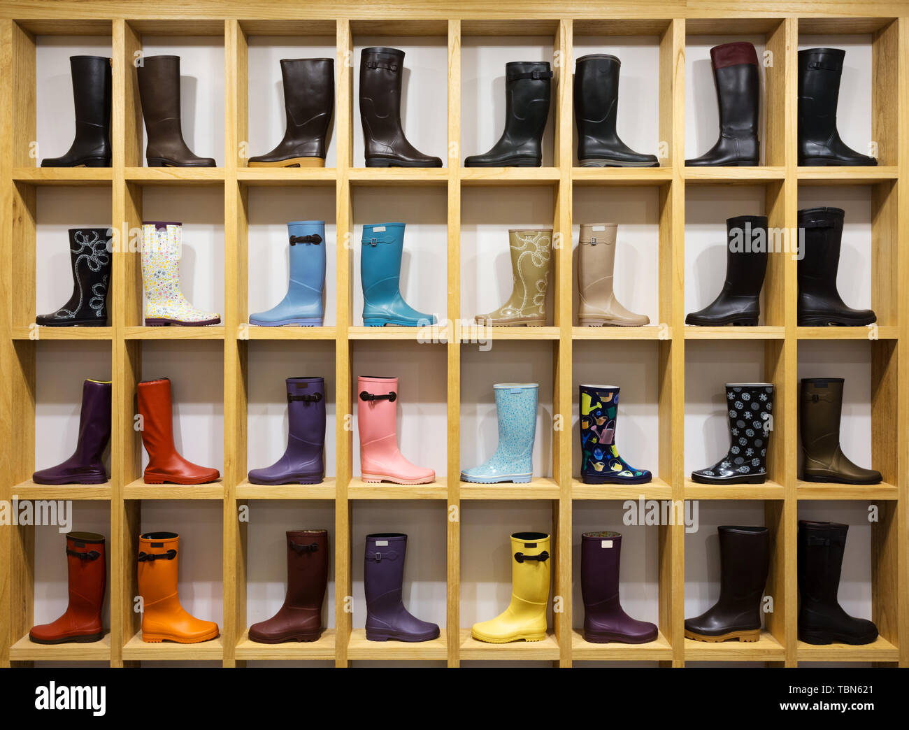 Rubber Boots On Shelf High Resolution Stock Photography and Images - Alamy