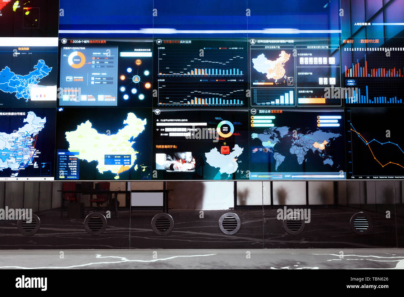 Data center monitor graph hi-res stock photography and images - Alamy