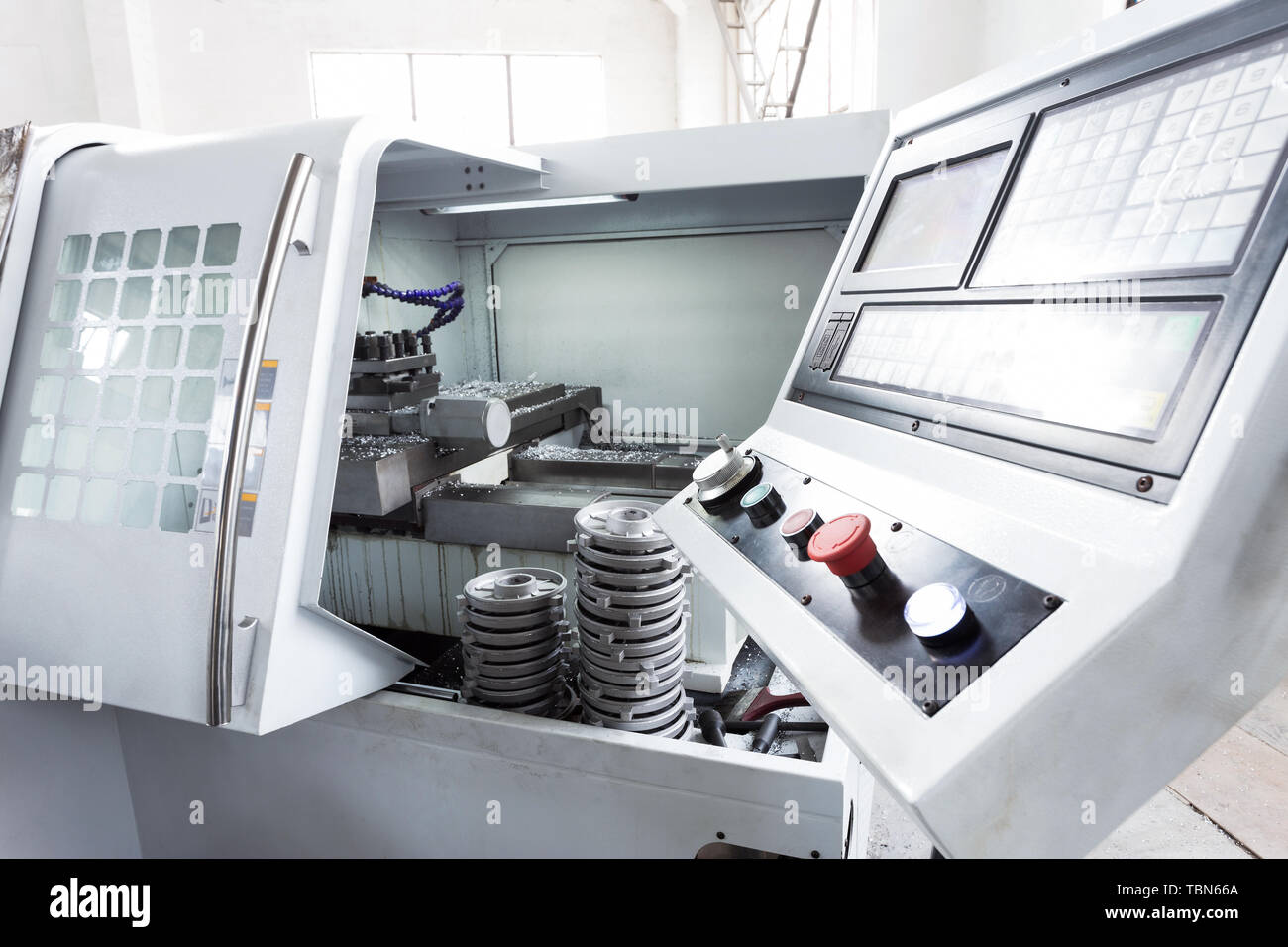 Industrial machine and control panel Stock Photo - Alamy