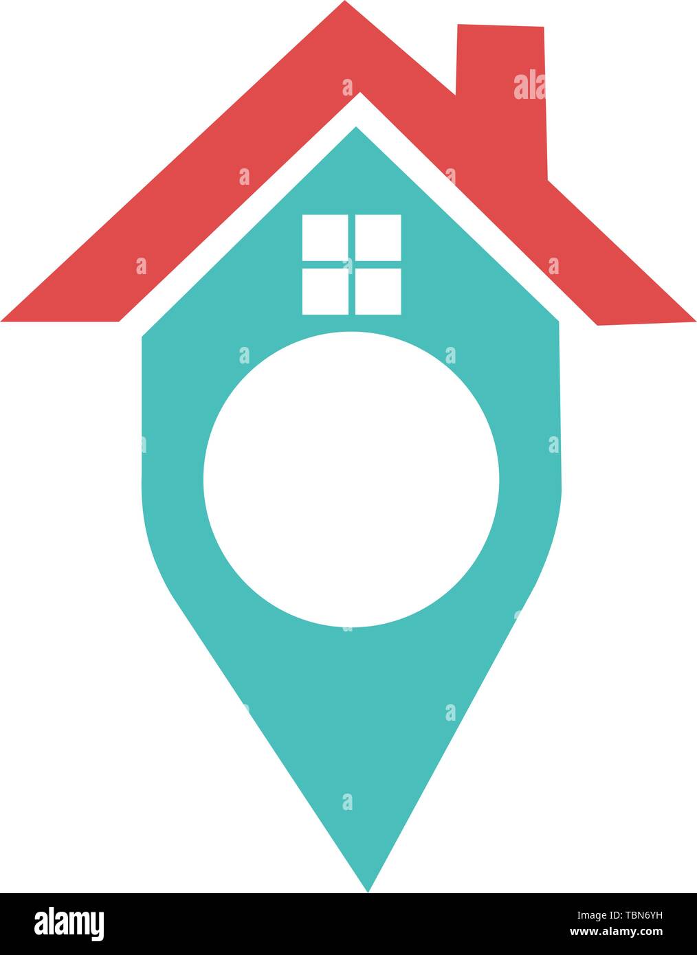 House-shaped pin icon set to indicate a place or information Stock ...