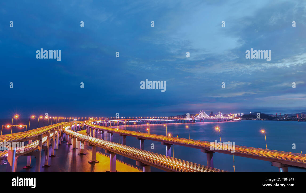 Dalian bridge and road hi-res stock photography and images - Alamy