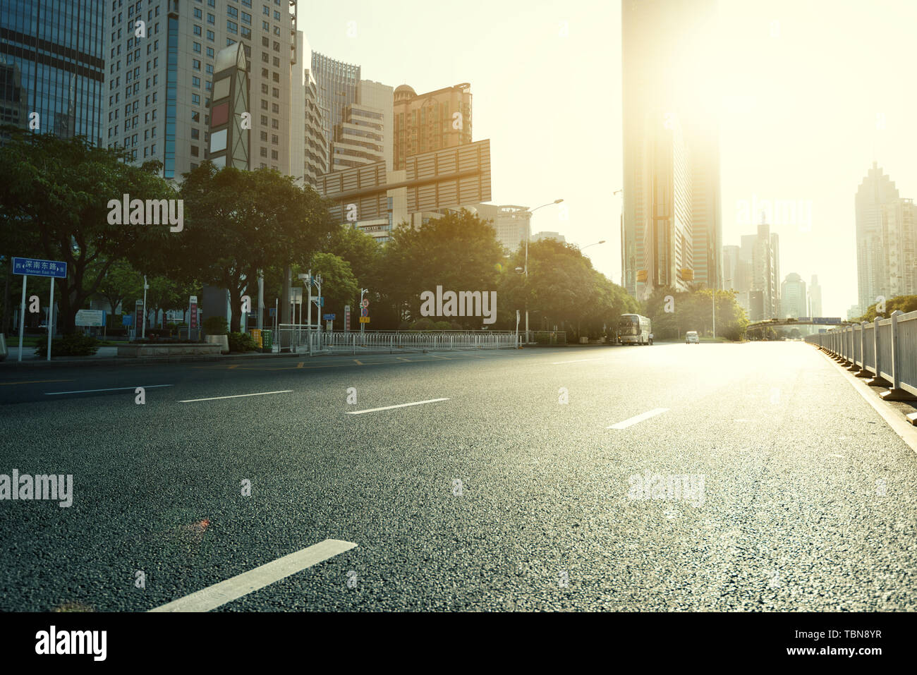 urban road in modern city Stock Photo - Alamy