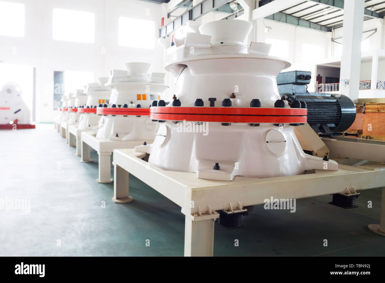 Modern mechanism factory interior Stock Photo - Alamy