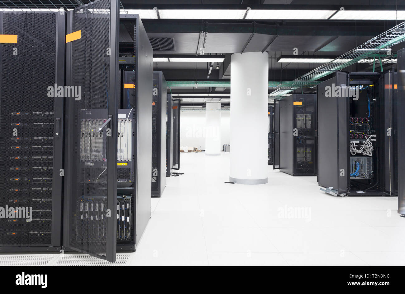 Telecommunication server in data center Stock Photo - Alamy