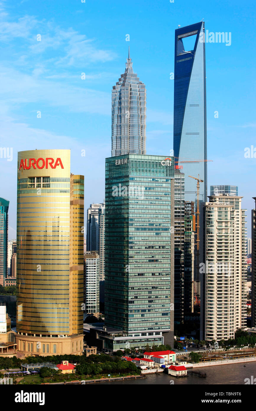 Architectural beauty on both sides of the Pujiang River in Shanghai ...