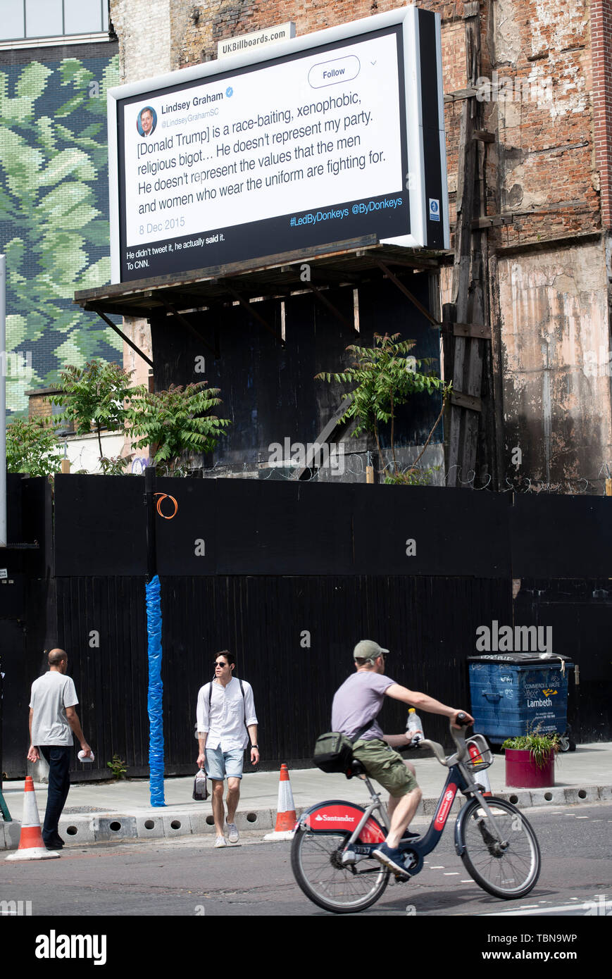 An anti-Donald Trump billboard in London by campaign group Led By ...
