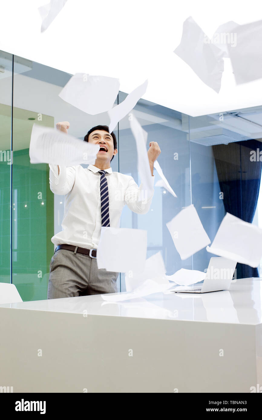 The expression of a white-collar man Stock Photo - Alamy