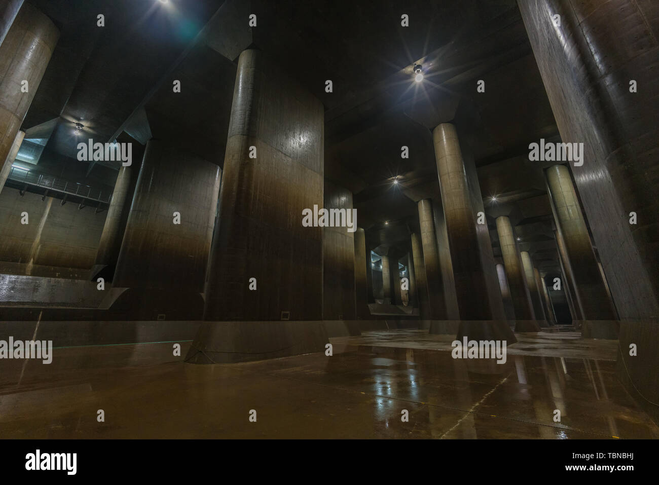 Metropolitan area outer underground discharge channel hi-res stock ...