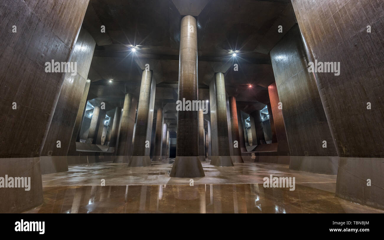 Panoramic view of Tokyo Metropolitan Area Outer Underground Discharge ...