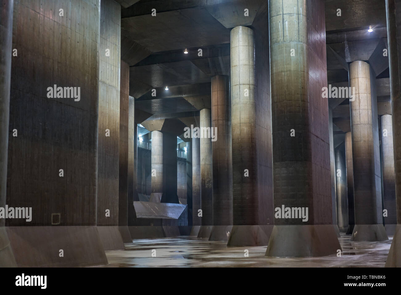 Metropolitan area outer underground discharge channel hi-res stock ...
