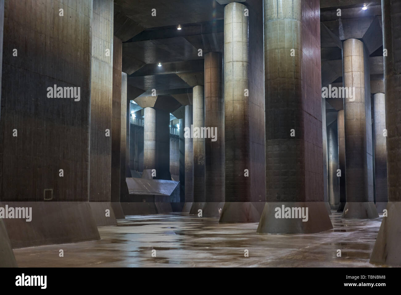 Metropolitan area outer underground discharge channel hi-res stock ...