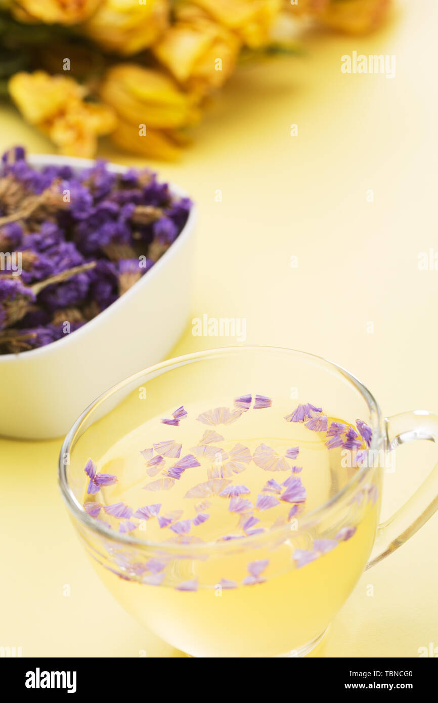 Healthy flower tea Stock Photo - Alamy