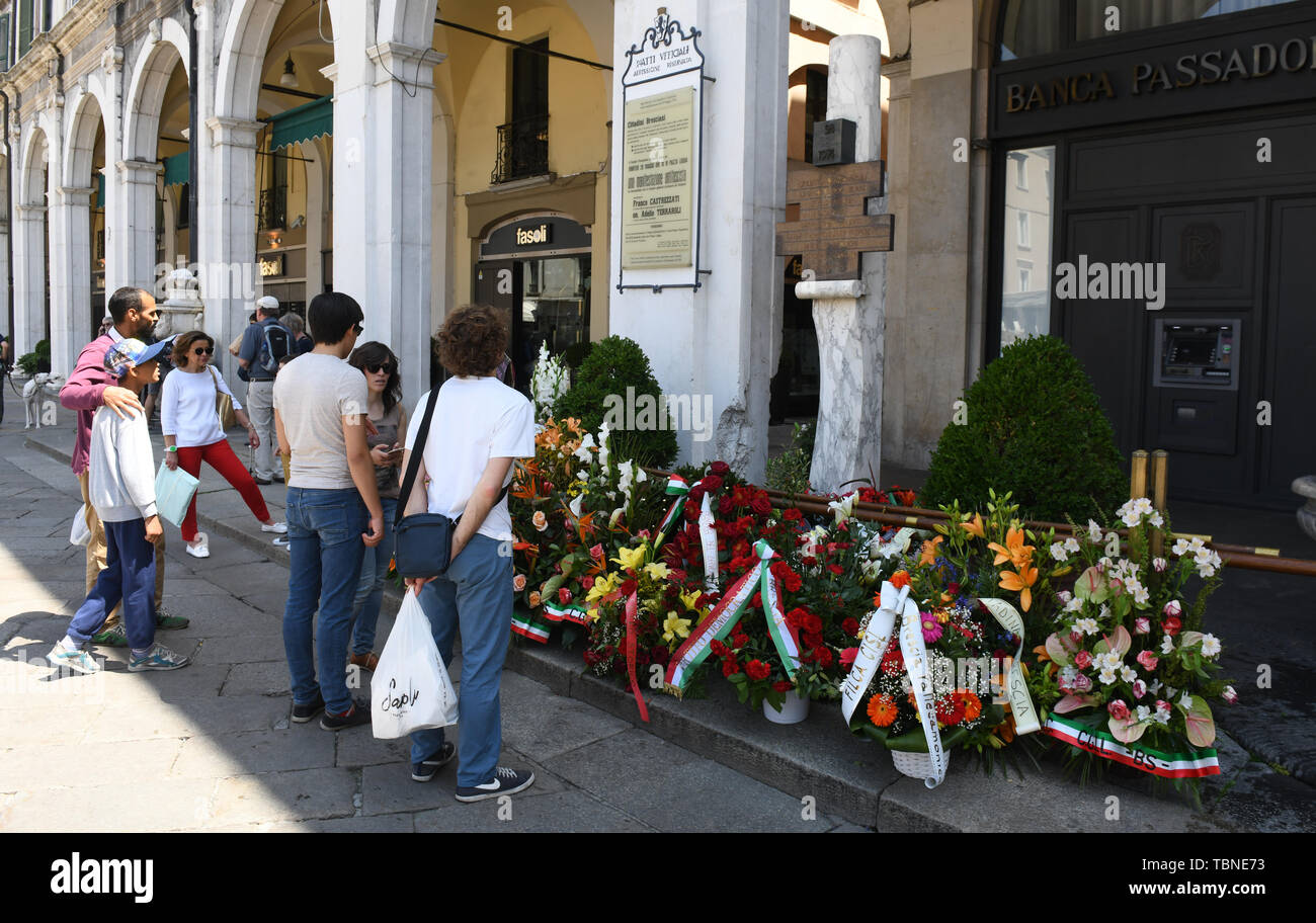 Fresh flowers at memorial for terrorist victims killed by fascist ...