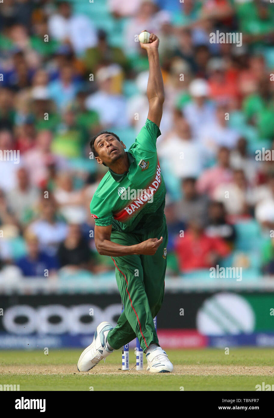 Bangladesh's Mustafizur Rahman during the ICC Cricket World Cup group ...