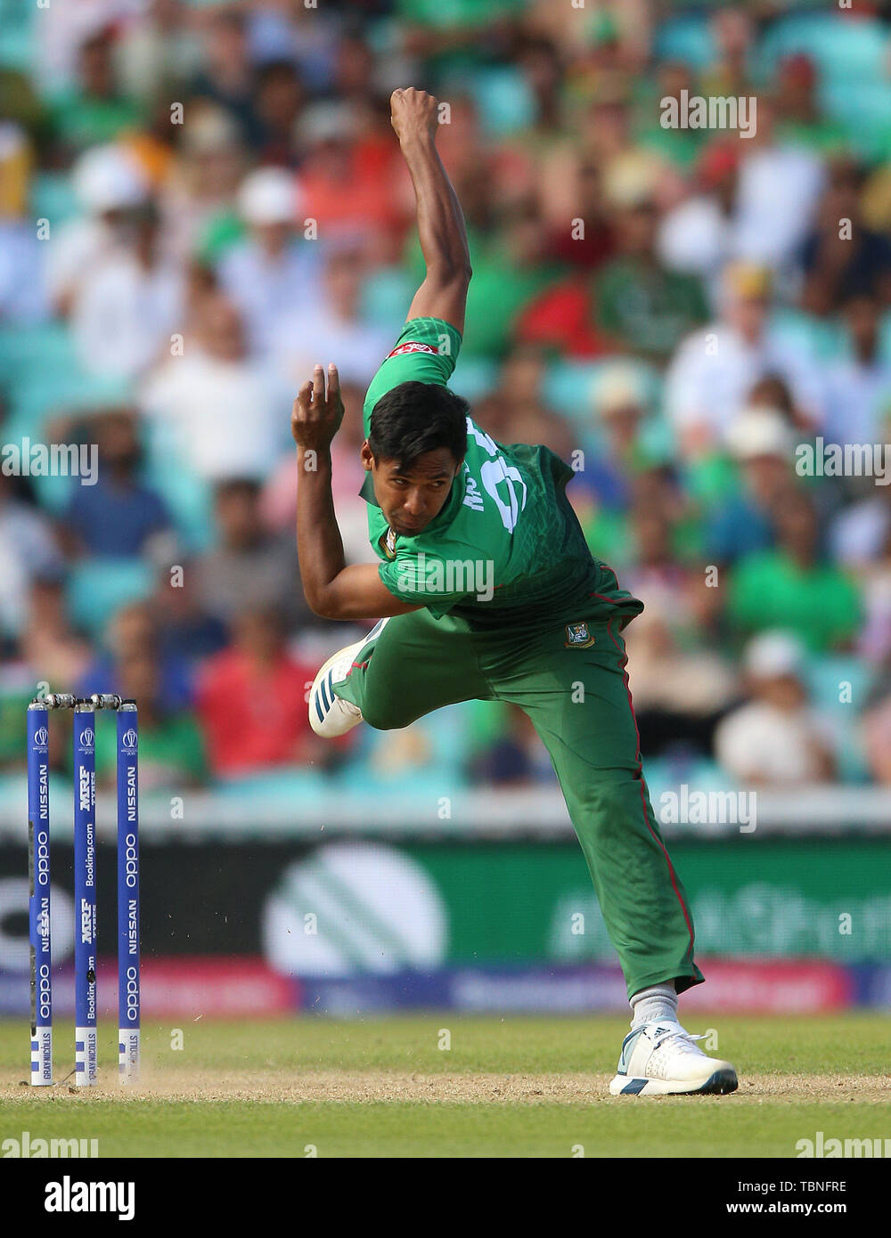 Bangladesh's Mustafizur Rahman during the ICC Cricket World Cup group ...