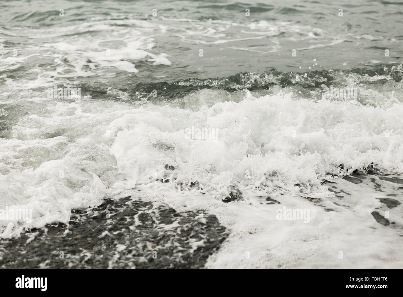 dark sea water background, waves and splash in black sea, nature ...