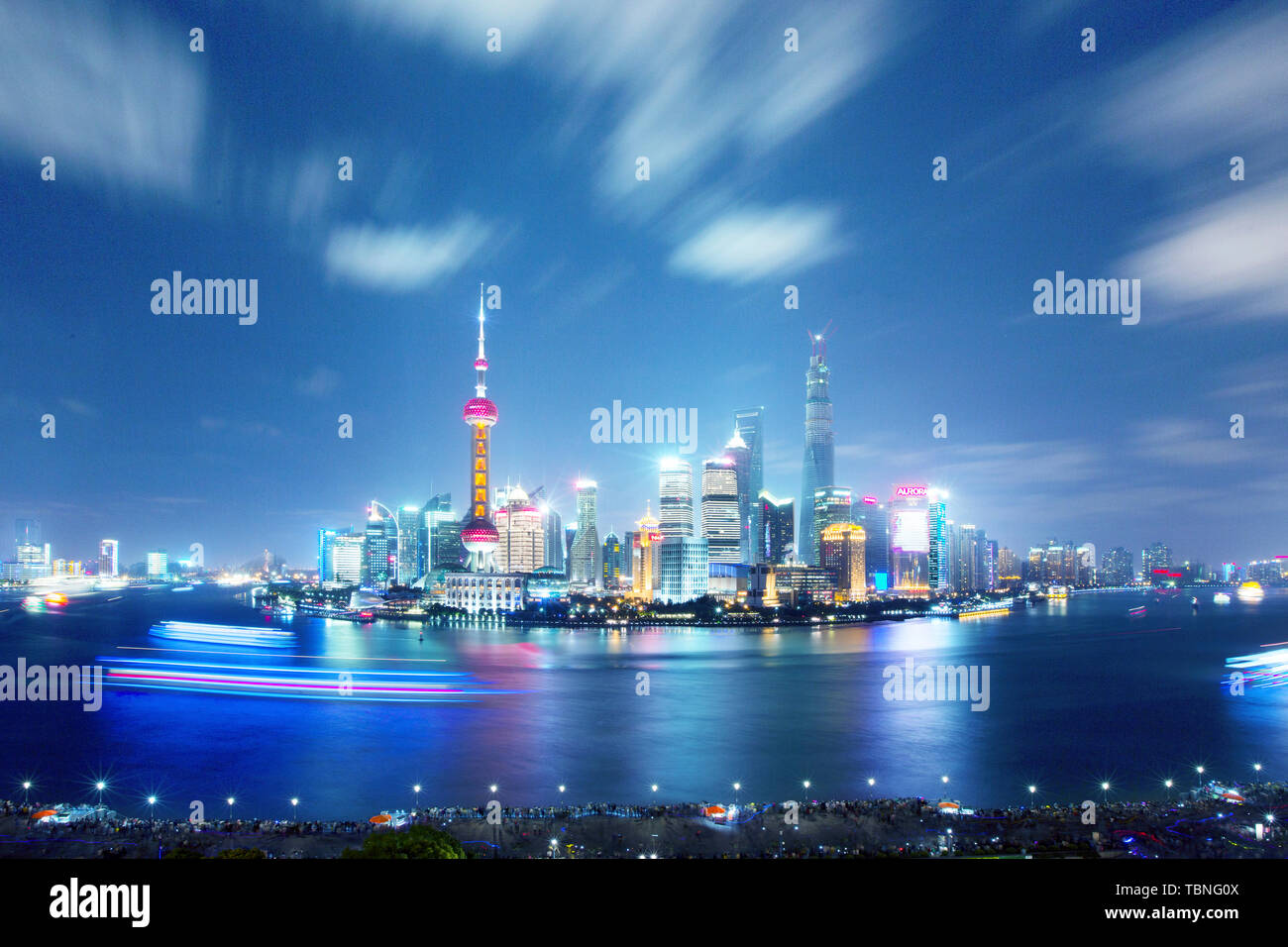 The gorgeous night view of Shanghai Stock Photo - Alamy