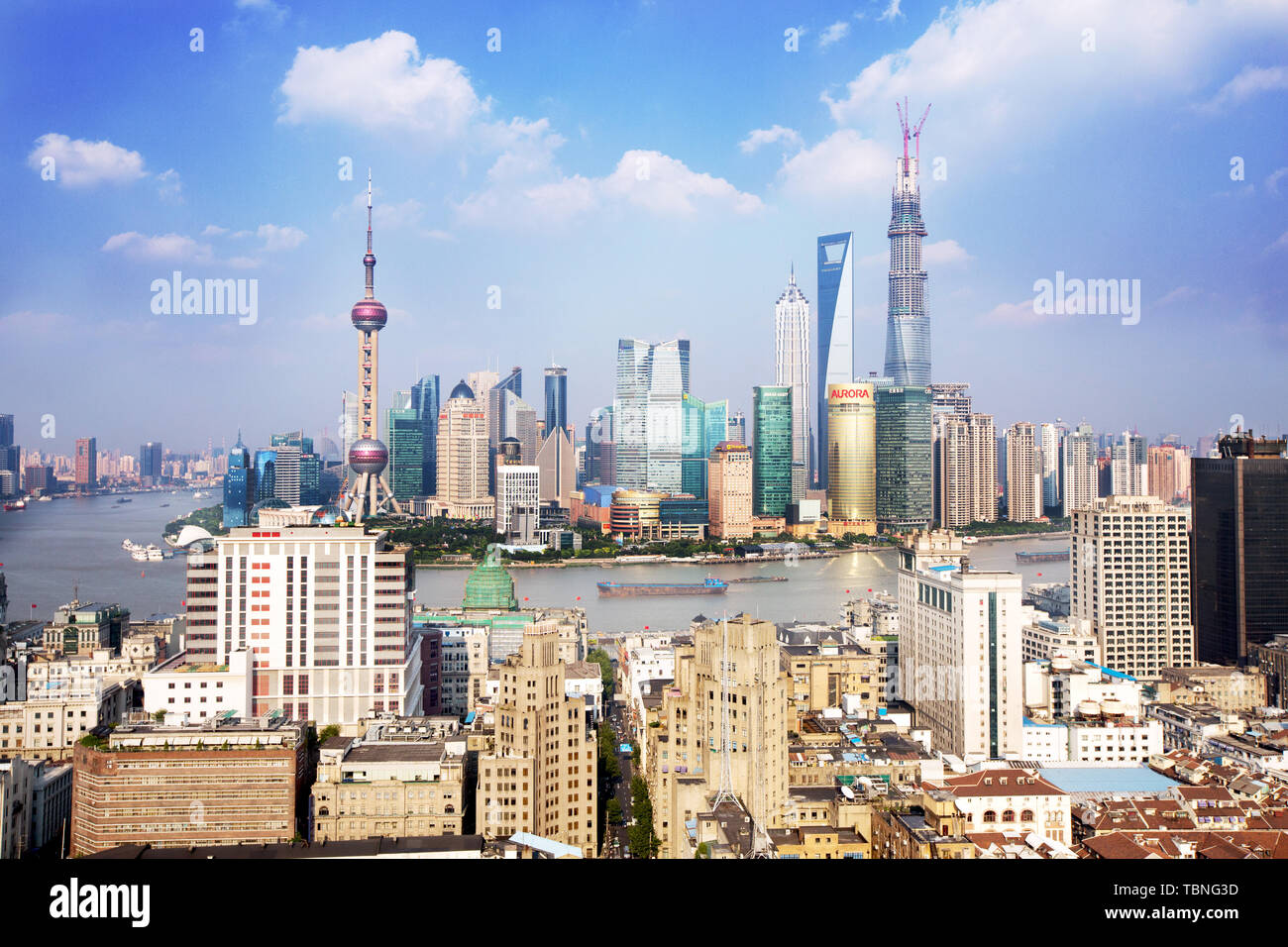 Shanghai central building Stock Photo - Alamy