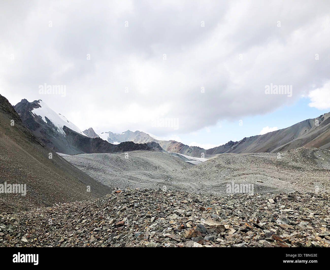 The rubble under the glacier Stock Photo - Alamy