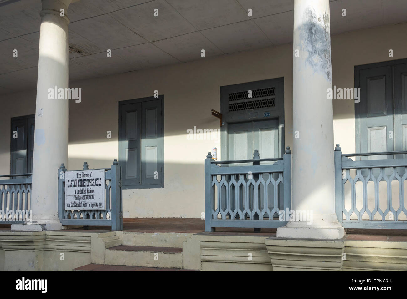 The house of Captain Christopher Cole, the British liberator of Banda ...