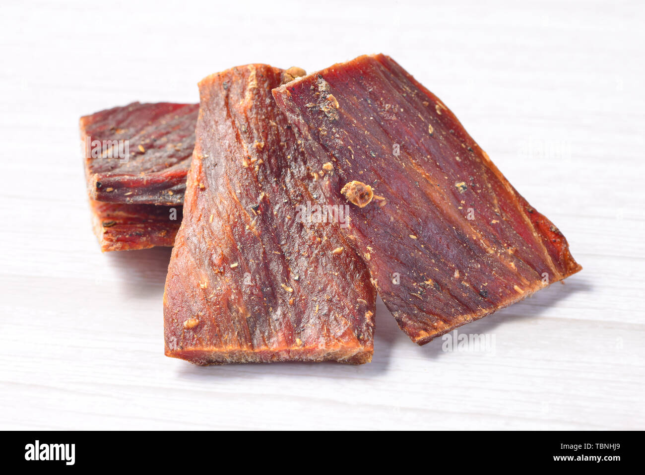 Air-dried hand-torn beef HD picture Stock Photo - Alamy