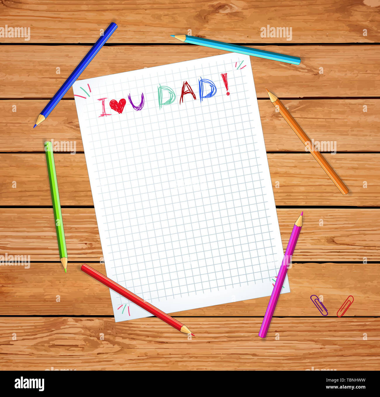 Kids happy fathers day drawing hi-res stock photography and images - Alamy