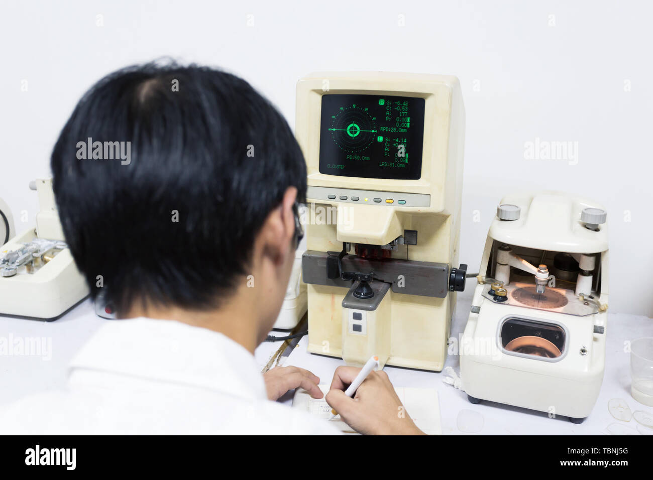 Instrument for optometry Stock Photo - Alamy