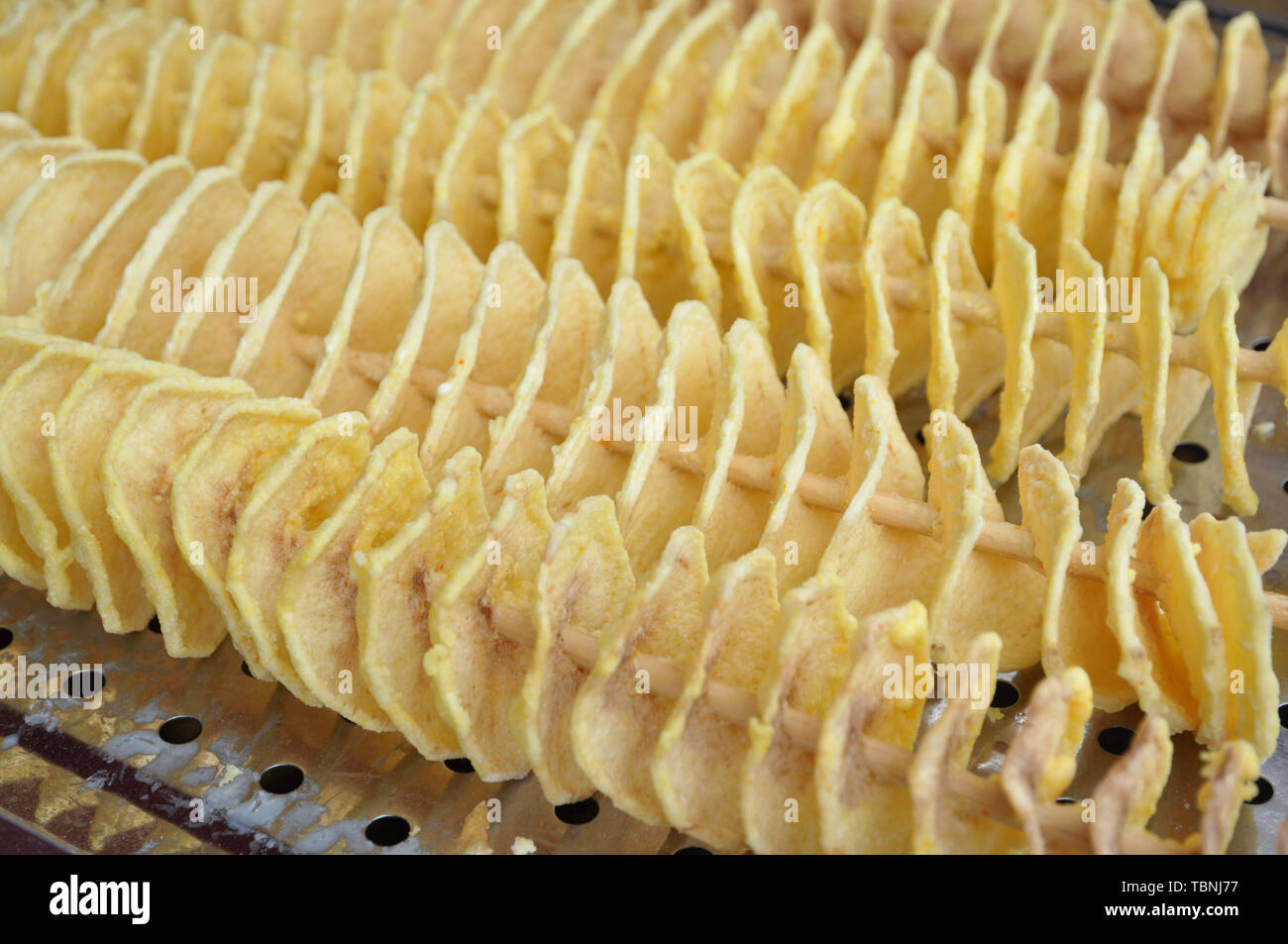 Cyclone potato tower Stock Photo - Alamy