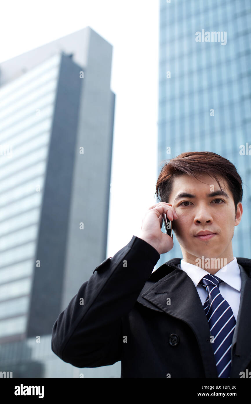Business white-collar workers in front of the office building Stock ...