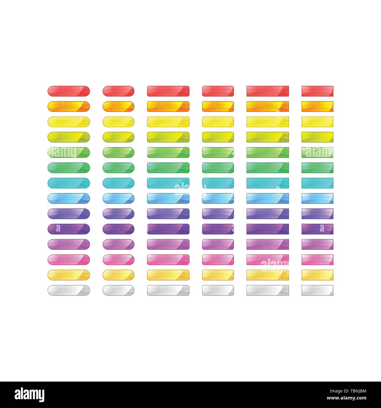 vector bright glossy web buttons set Stock Vector Image & Art - Alamy