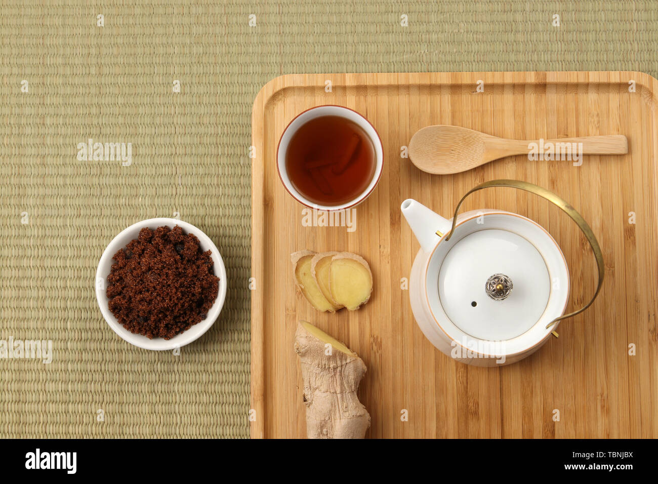 Brown sugar ginger tea Stock Photo - Alamy