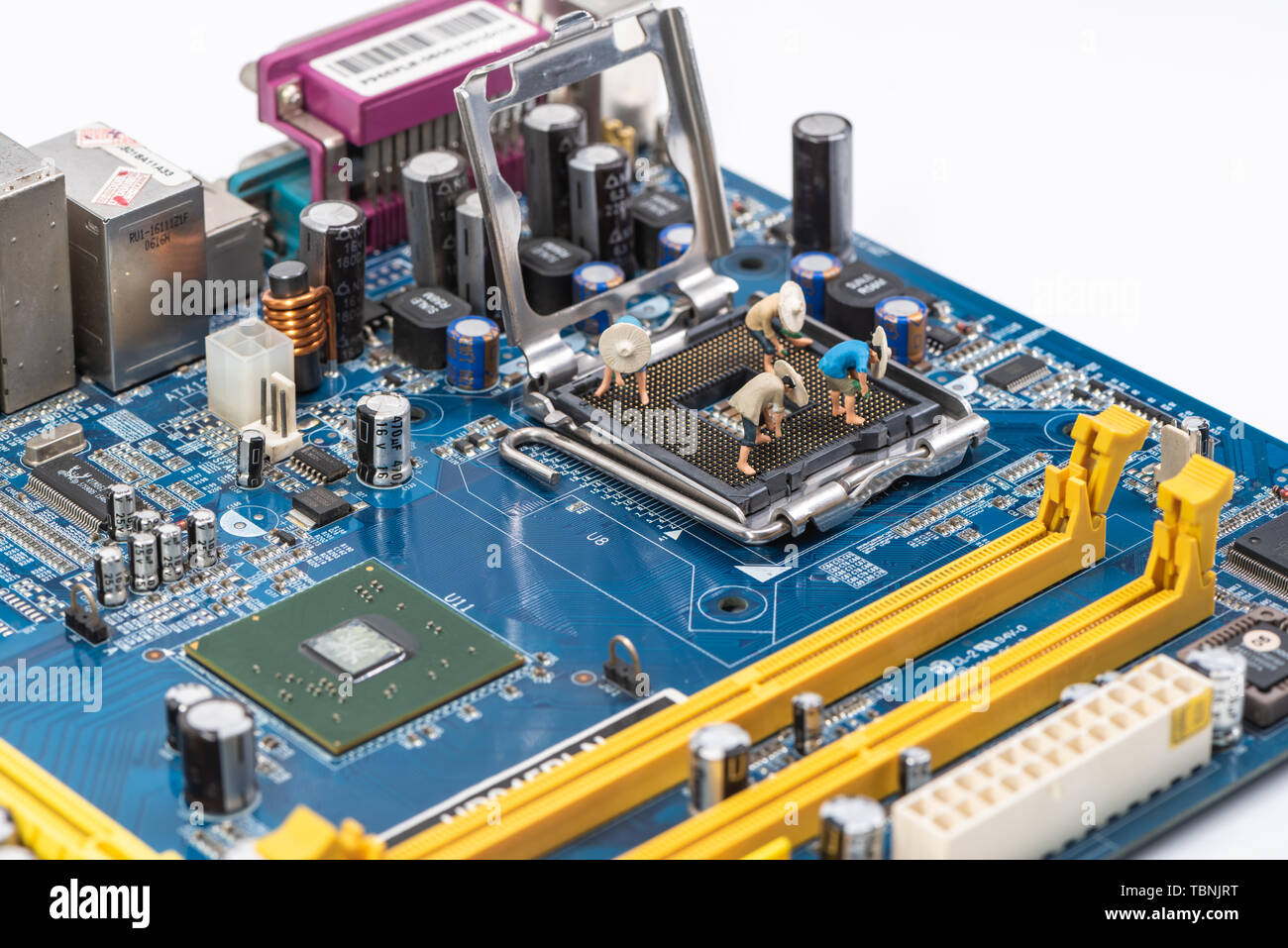 Computer motherboard creative toy picture Stock Photo - Alamy