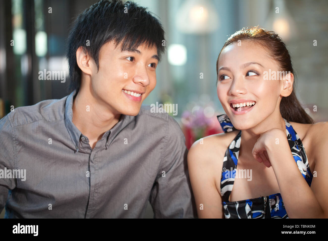A couple dined at a restaurant Stock Photo - Alamy