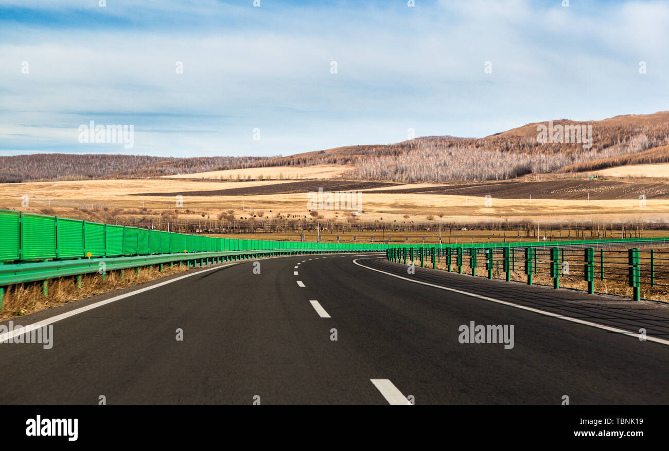 Road landscape no one to travel expressway guide sky asphalt hi-res ...